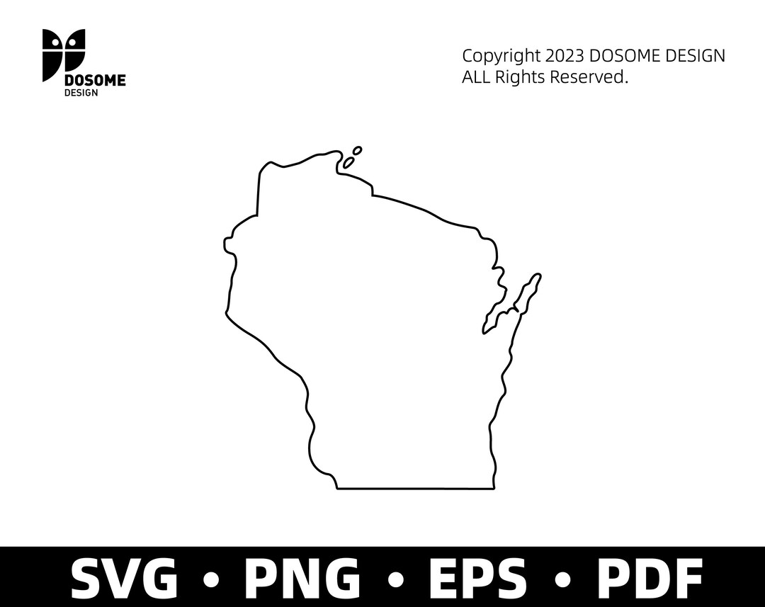 Wisconsin Outline With Text SVG Files | Wisconsin Cut Files | United ...