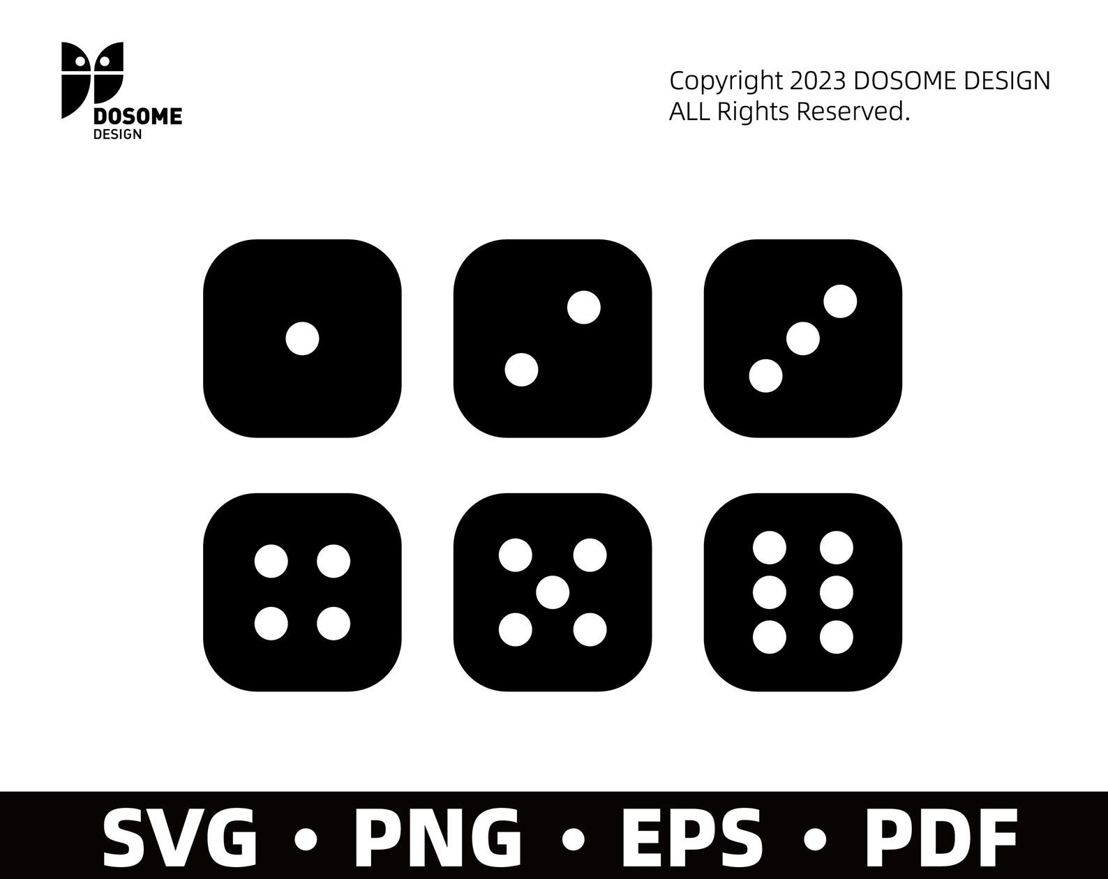 Six Sided Dice SVG Files Dice Cut Files Dice Vector Files Die Vector ...