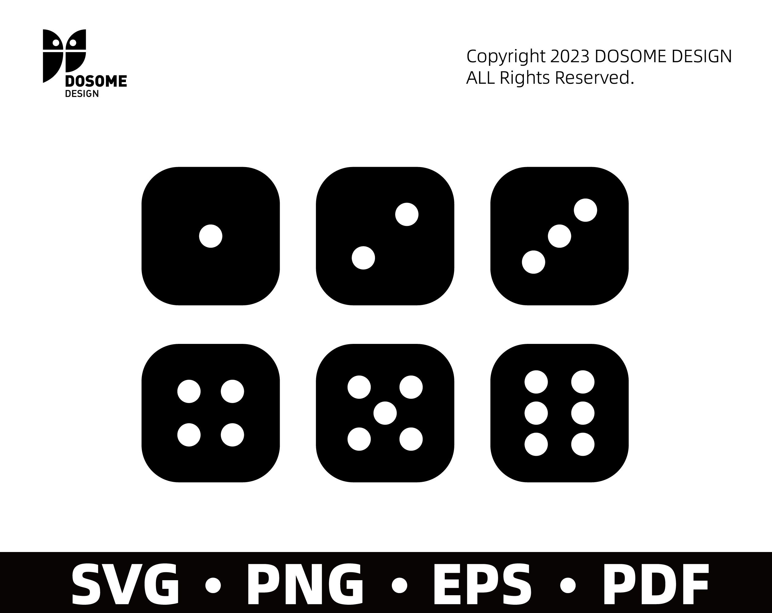 Six Sided Dice SVG Files Dice Cut Files Dice Vector Files Die Vector ...