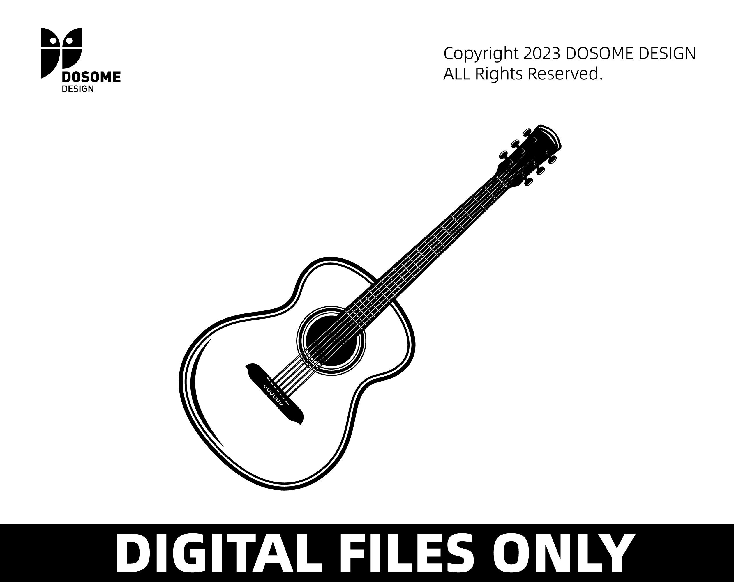 Guitar Silhouette SVG Files | Guitar SVG Cut Files | Guitar Vector ...