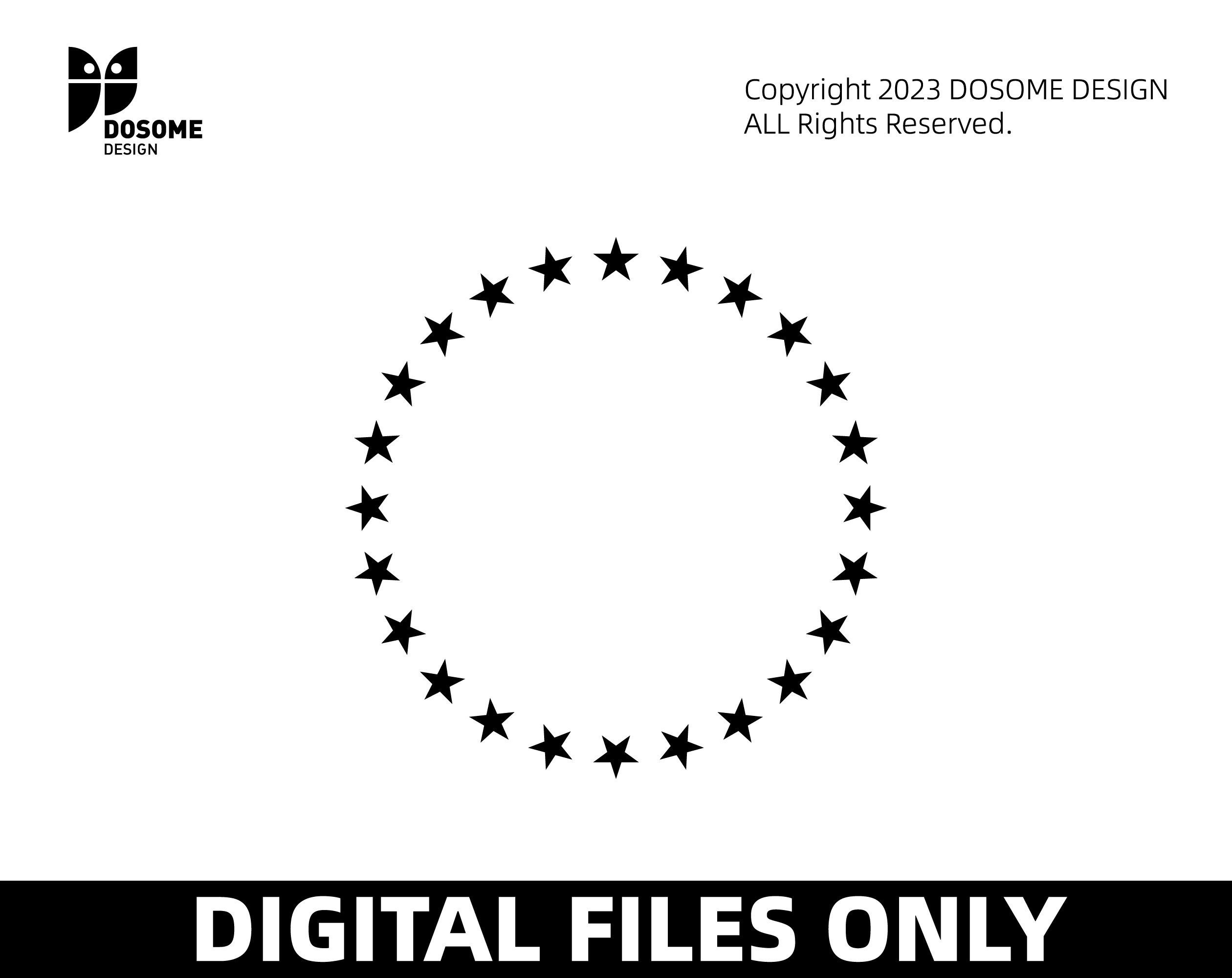 Star Circle SVG Files | Star Wreath Cut Files | Patriotic Star Circle ...