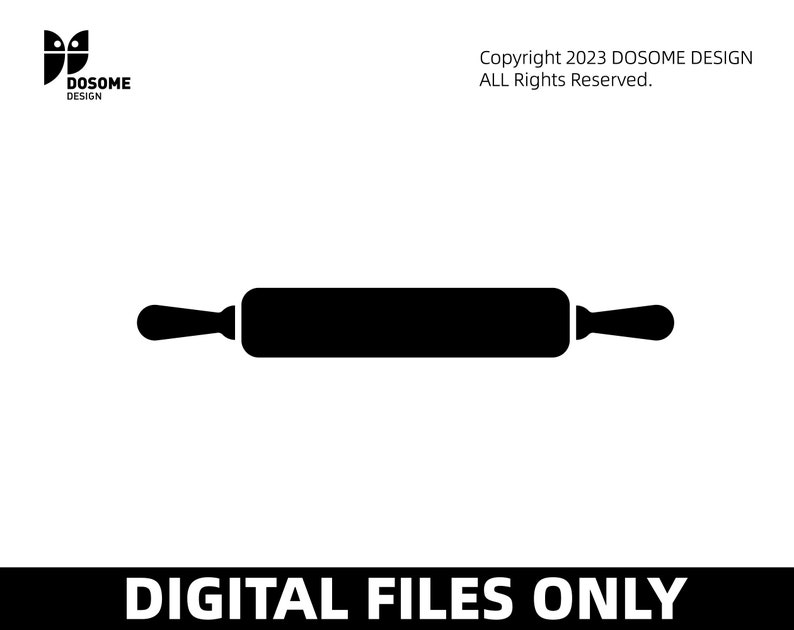 Rolling Pin SVG Files Baking Utensils Cut Files Rolling Pin Silhouette ...