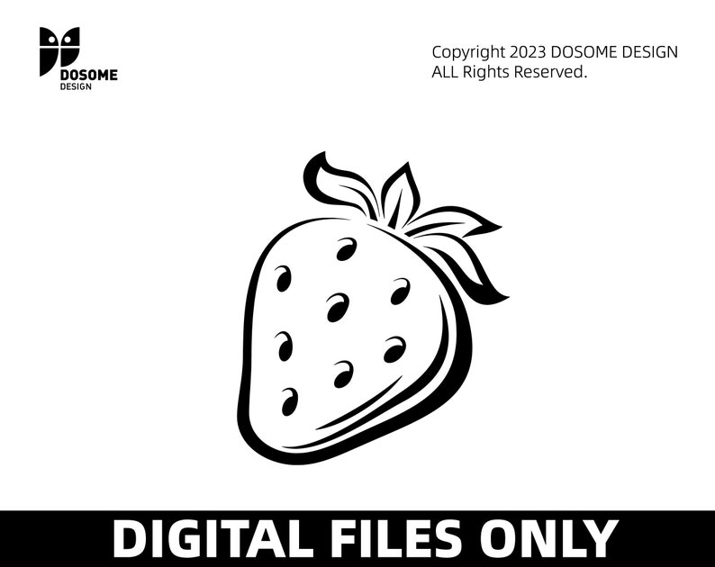 Strawberry - Instant Digital Download - Svg, Png, Dxf, and Eps Files ...