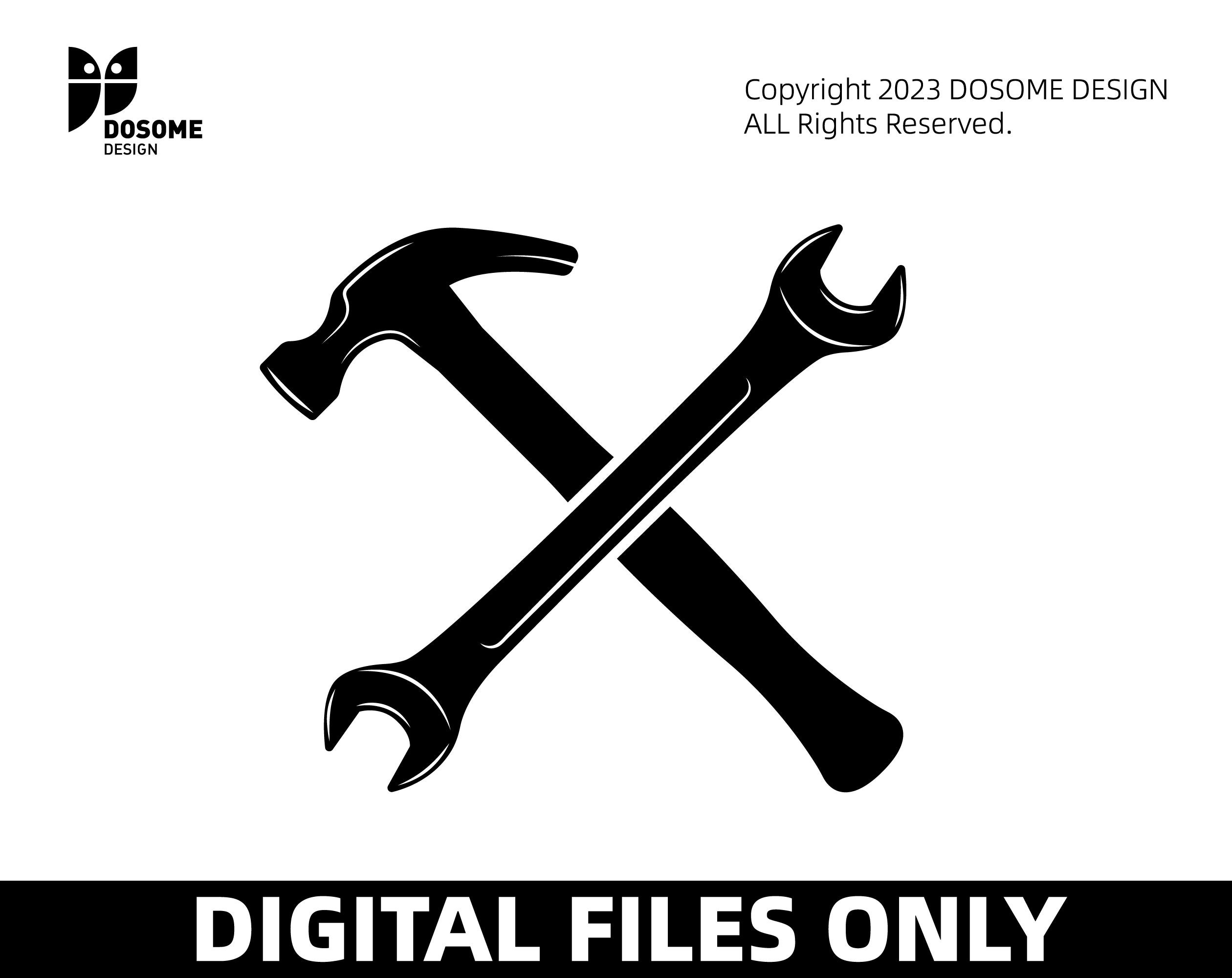 Wrench and Hammer SVG Files | Wrenches SVG Cut Files | Hammer SVG ...