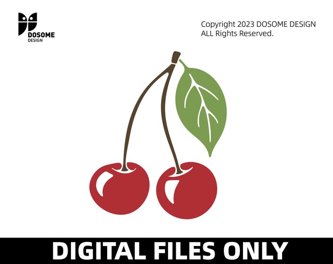 Cherry SVG, Cherries Clipart, Fruit Svg, Cherry Cricut, Cut Files ...