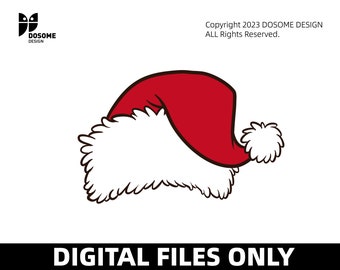Santa Hat Instant Digital Download Svg, Png, Dxf, and Eps Files ...