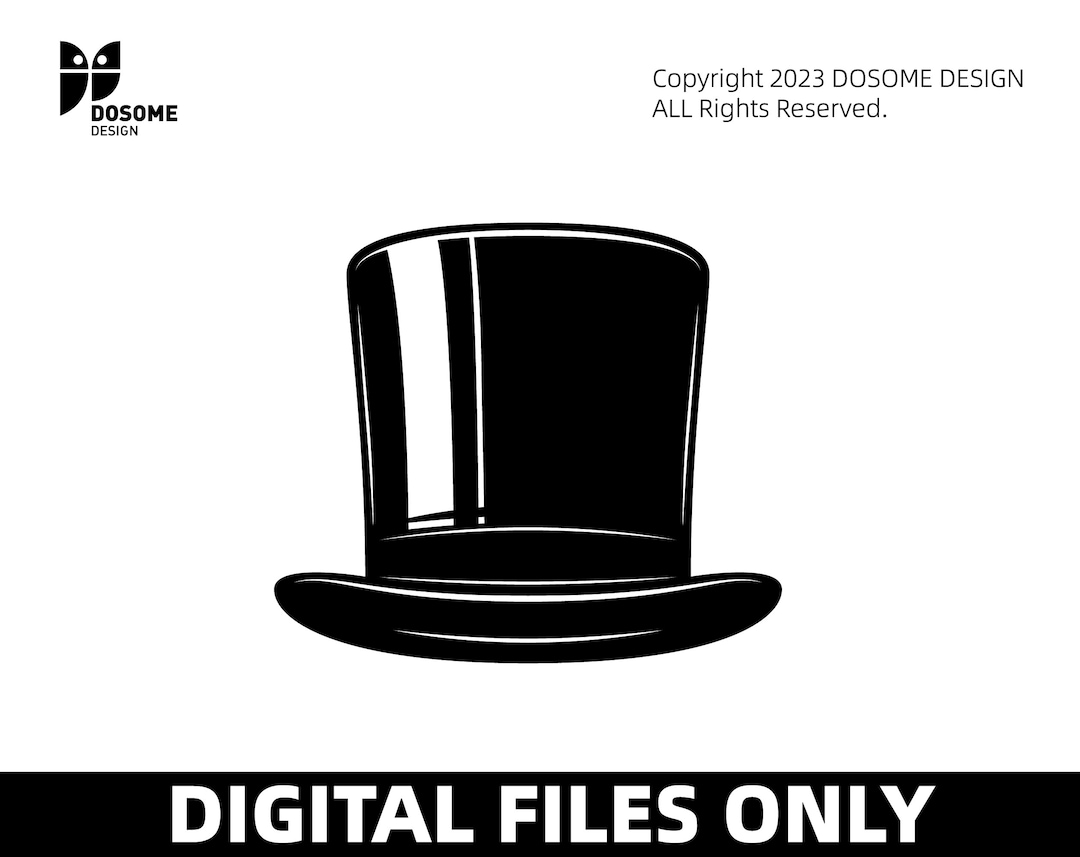 Top Hat SVG Files | Gentlemen Cut Files | Hat Vector Files | Top Hat ...
