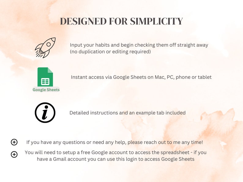 Habit Tracker Dashboard for Google Sheets, Daily Habit Planner, Weekly ...