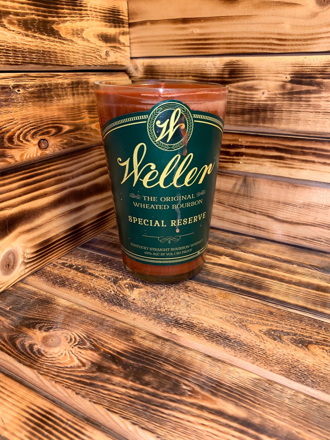 Weller Special Reserve Bourbon Bottle Handmade Soy Candle ~ Smokey ...