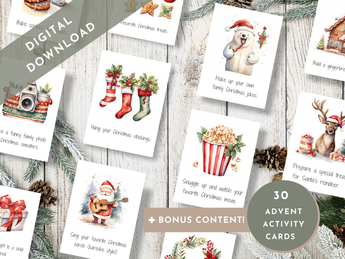 Advent Calendar for Kids, Christmas Countdown, Advent Countdown ...