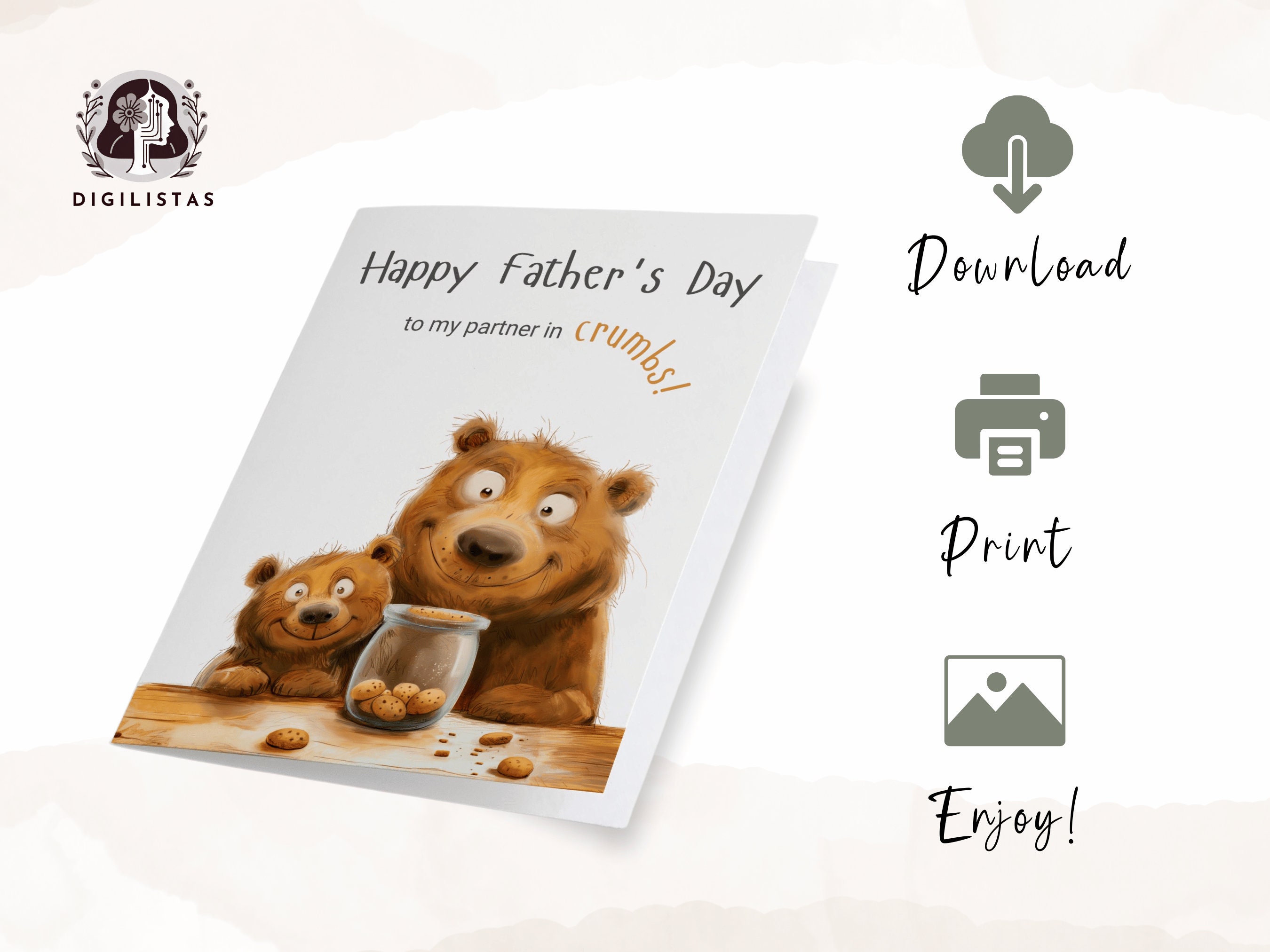 Printable Happy Father's Day Card, Greeting Card for Dad, Happy Father ...