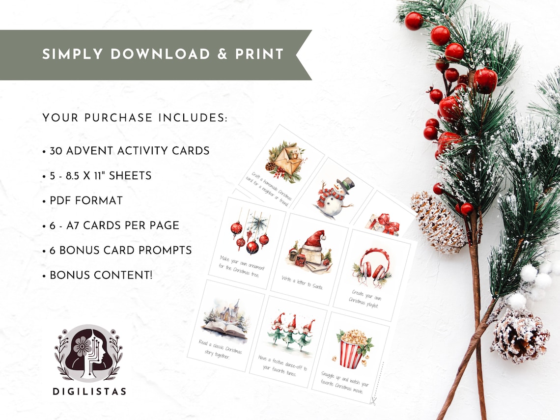 Advent Calendar for Kids, Christmas Countdown, Advent Countdown ...