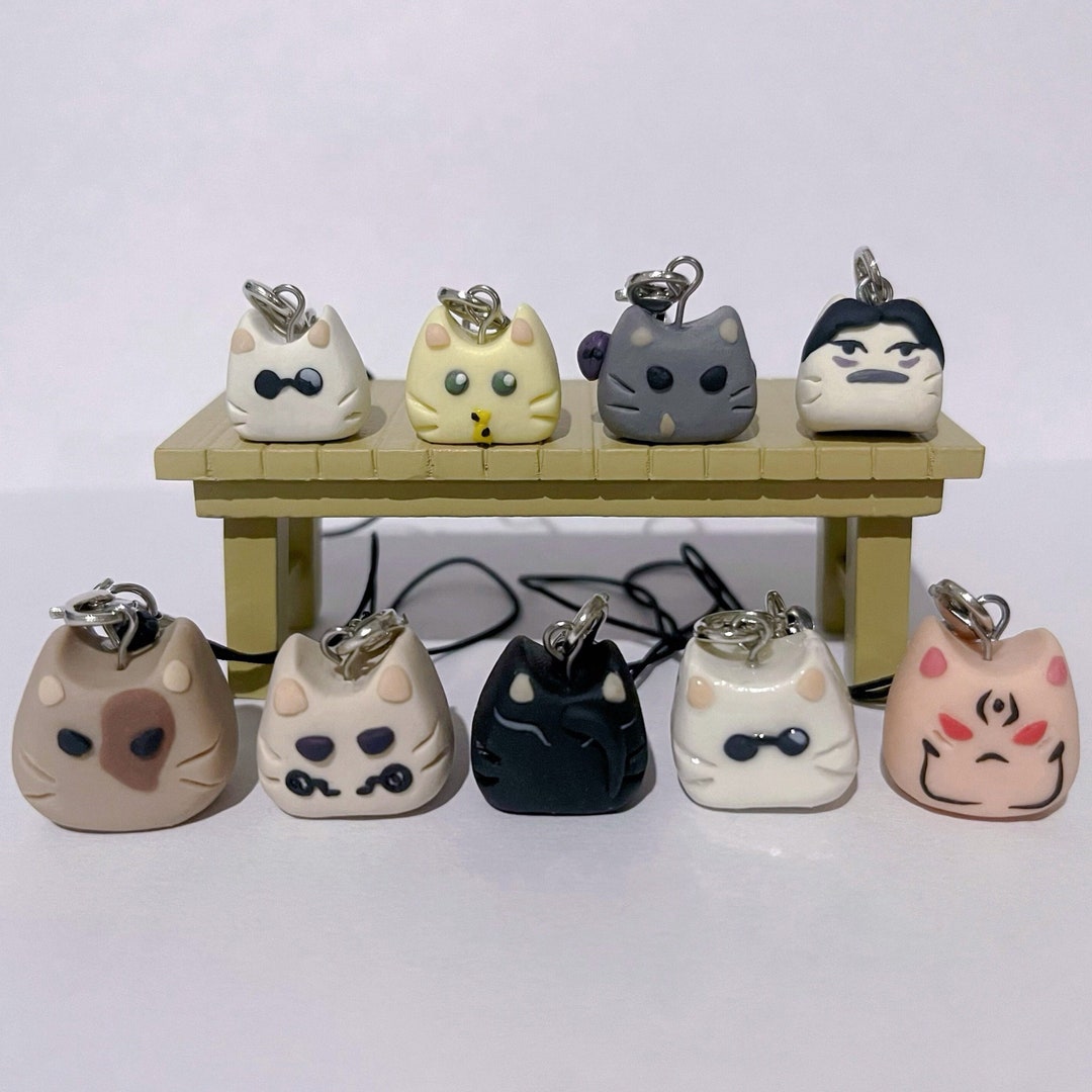 Jujutsu Kaisen Cat Charm and Keychain Gojo, Geto, Nanami, Sukuna, Toji ...