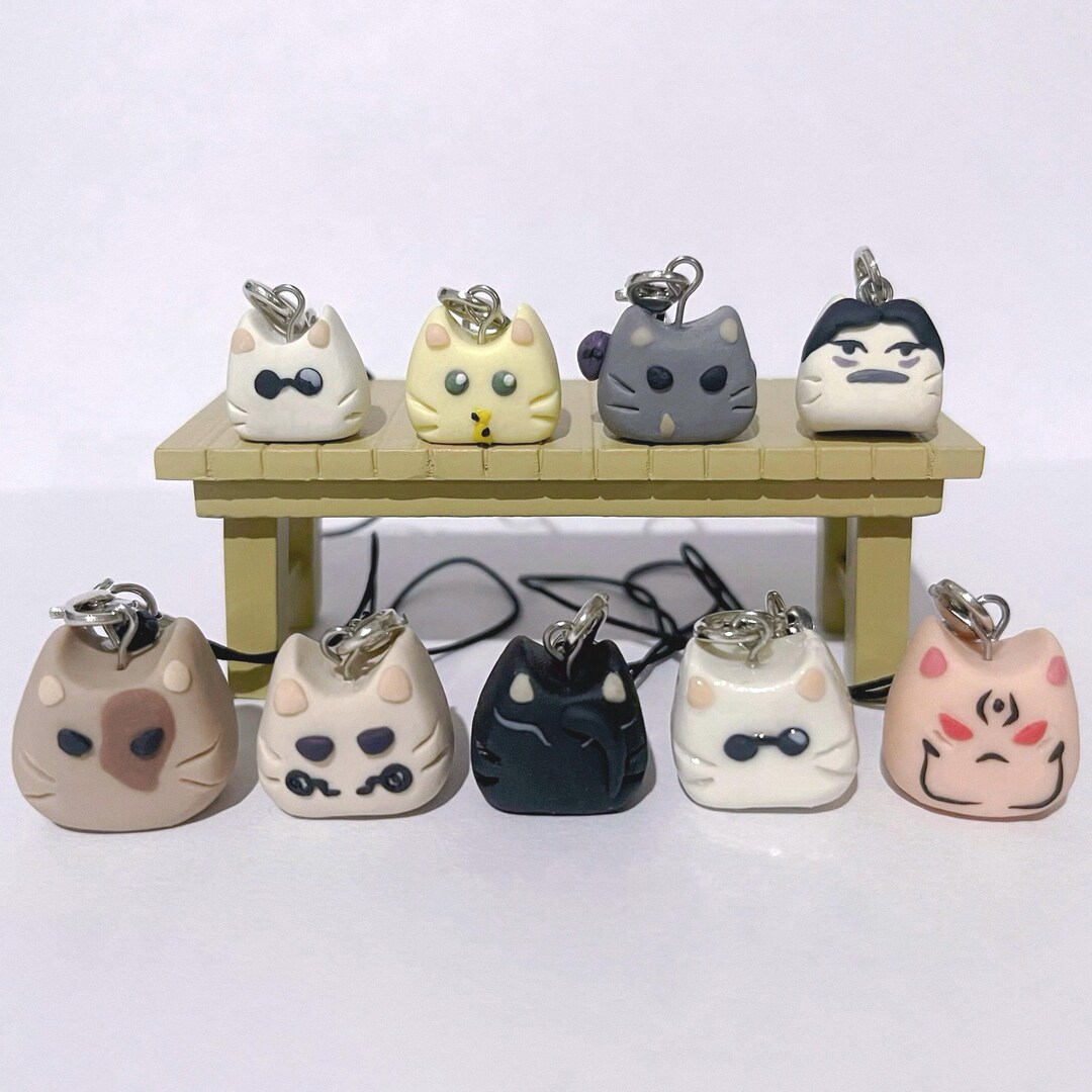 Jujutsu Kaisen Cat Charm and Keychain | Gojo, Geto, Nanami, Sukuna ...