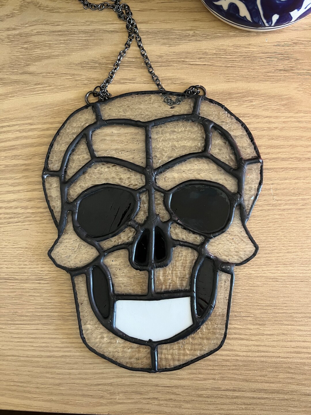 Stained Glass Skull | Sun Catcher | Halloween Decor | Skull Decor ...