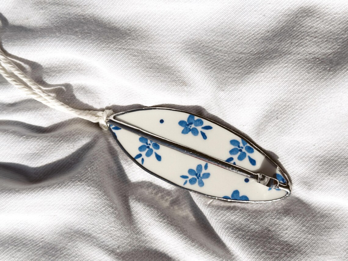 Ceramic Glass Surfboard Car Charm: Coastal Rear View Mirror Decor - Etsy