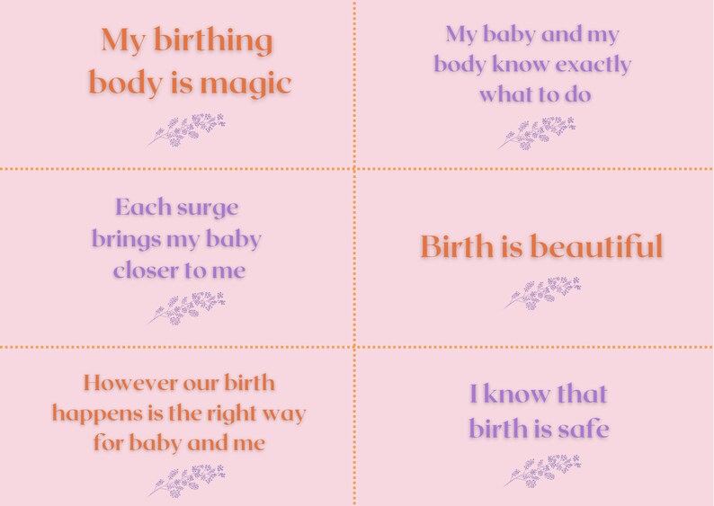 Printable Birth Affirmation Cards - Etsy