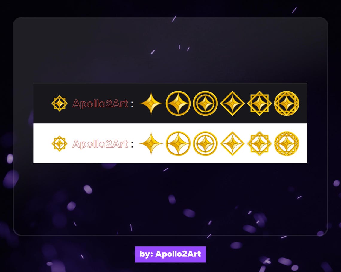 Gold Star Twitch Sub Badges Twitch Sparkle Sub Badges Twitch Sub Badges Design Instant Download ...