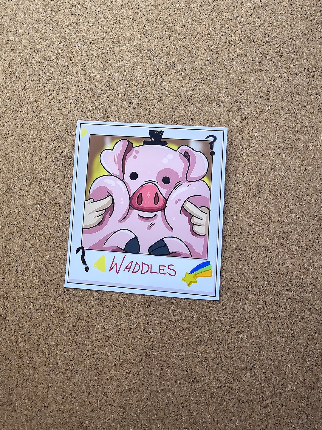 Waddles Pig Polaroid Art Print Sticker - Etsy