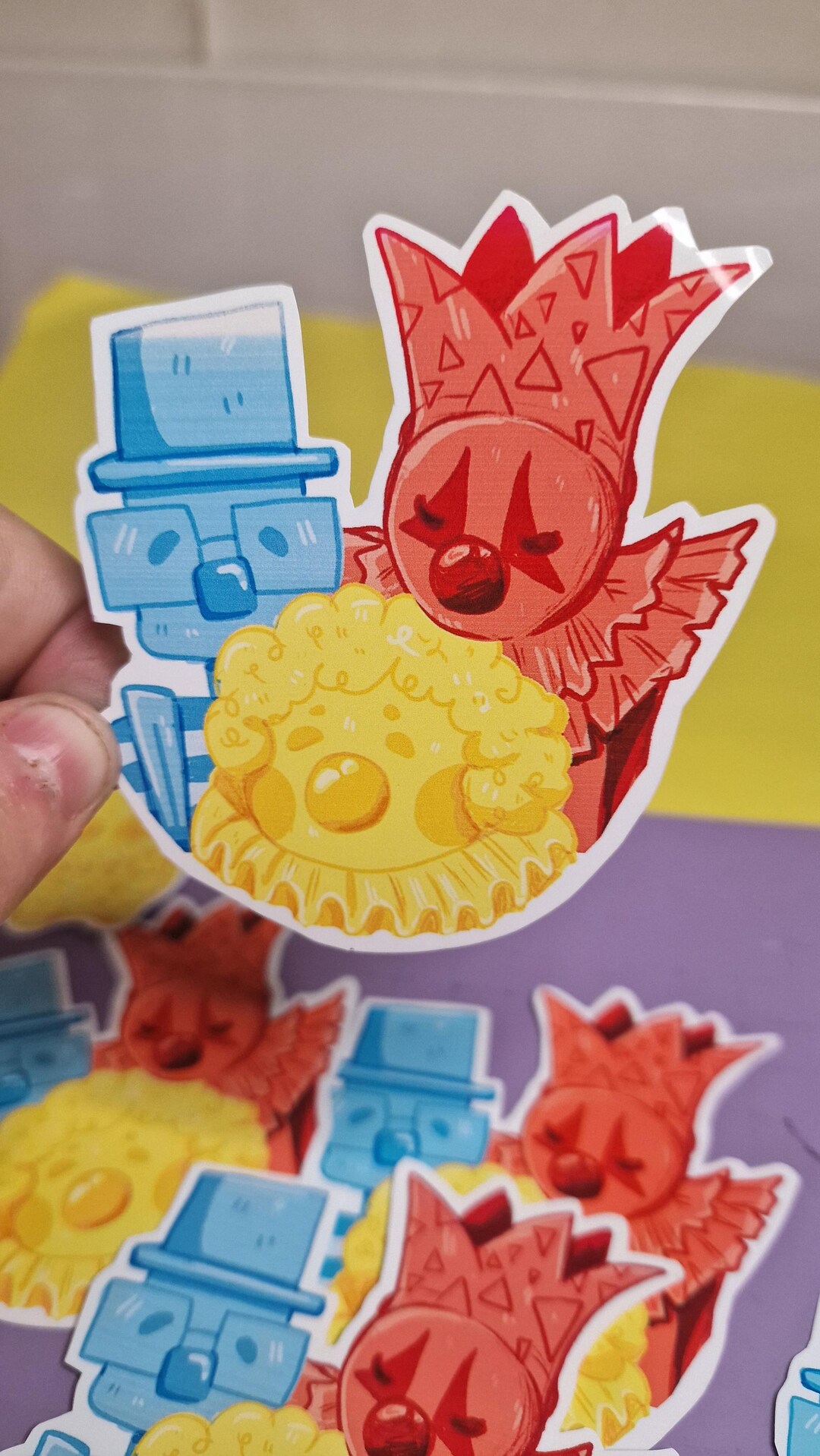 Clown Shapes Sticker - Etsy