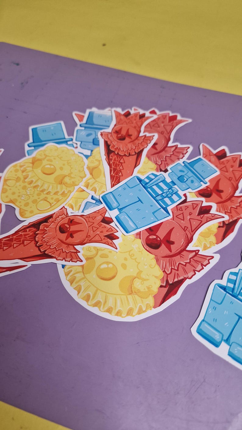 Clown Shapes Sticker - Etsy