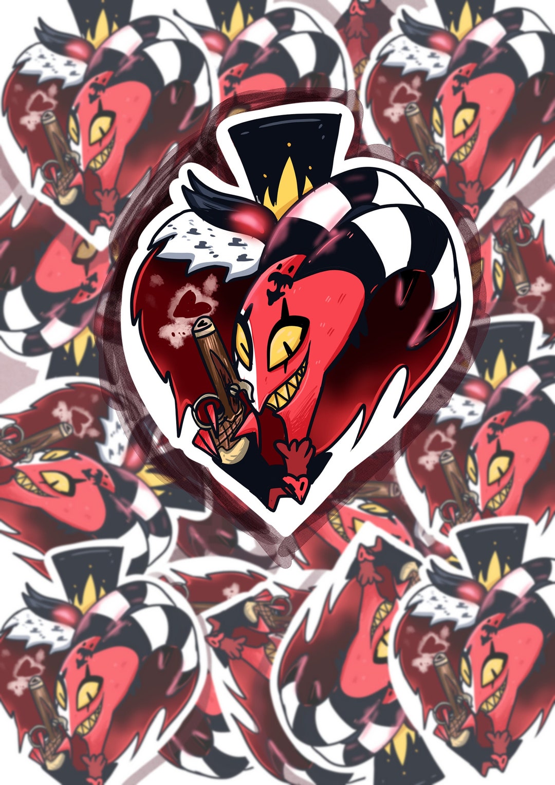 Helluva Boss - Blitzo and Stolas Heart Sticker - Etsy
