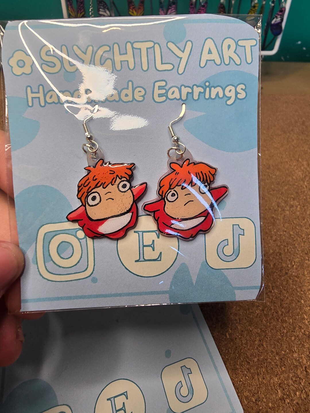 Ponyo Fish Handmade Shrink Plastic Charm Earrings, Necklace, Keychain ...