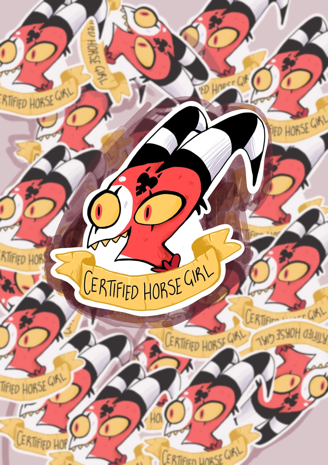 Blitzo ' Certified Horse Girl' Sticker - Etsy