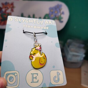 Hazbin Hotel Inspired Lucifer Duck Handmade Shrink Plastic Charm ...