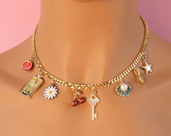 Charm Necklaces - Etsy UK
