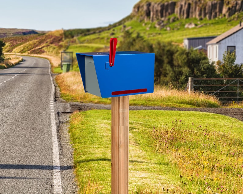 Mailbox Duraline Premium Quality Plastic Rural Mailbox Two Way Flag ...