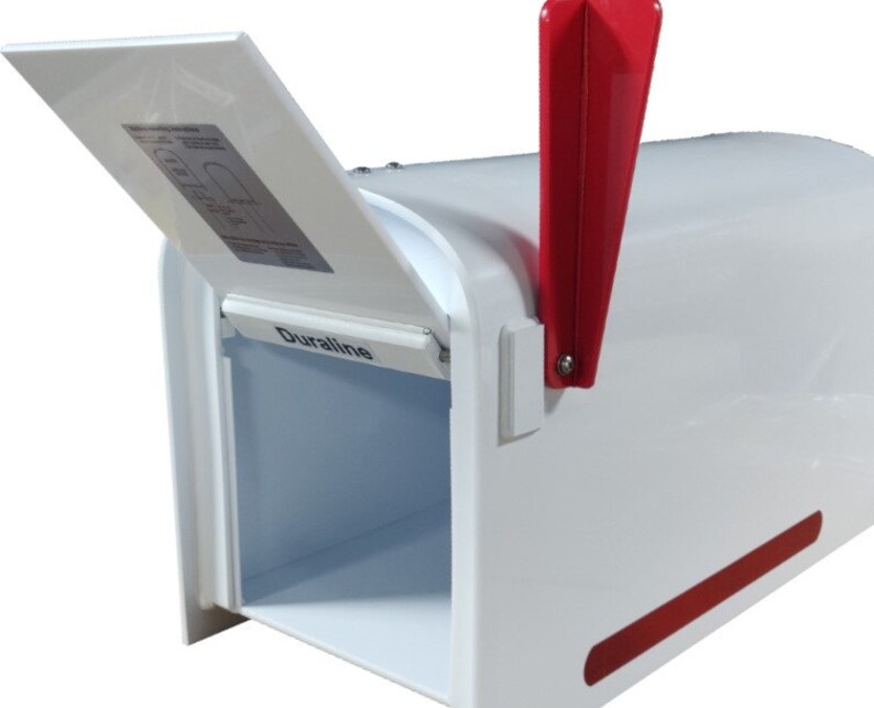 Mailbox Duraline Premium Quality Plastic Rural Mailbox- Two Way Flag ...