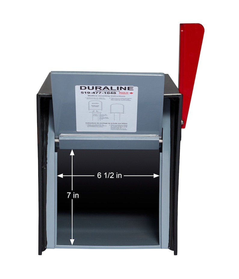 Mailbox Duraline Premium Quality Plastic Rural Mailbox - Two Way Flag ...
