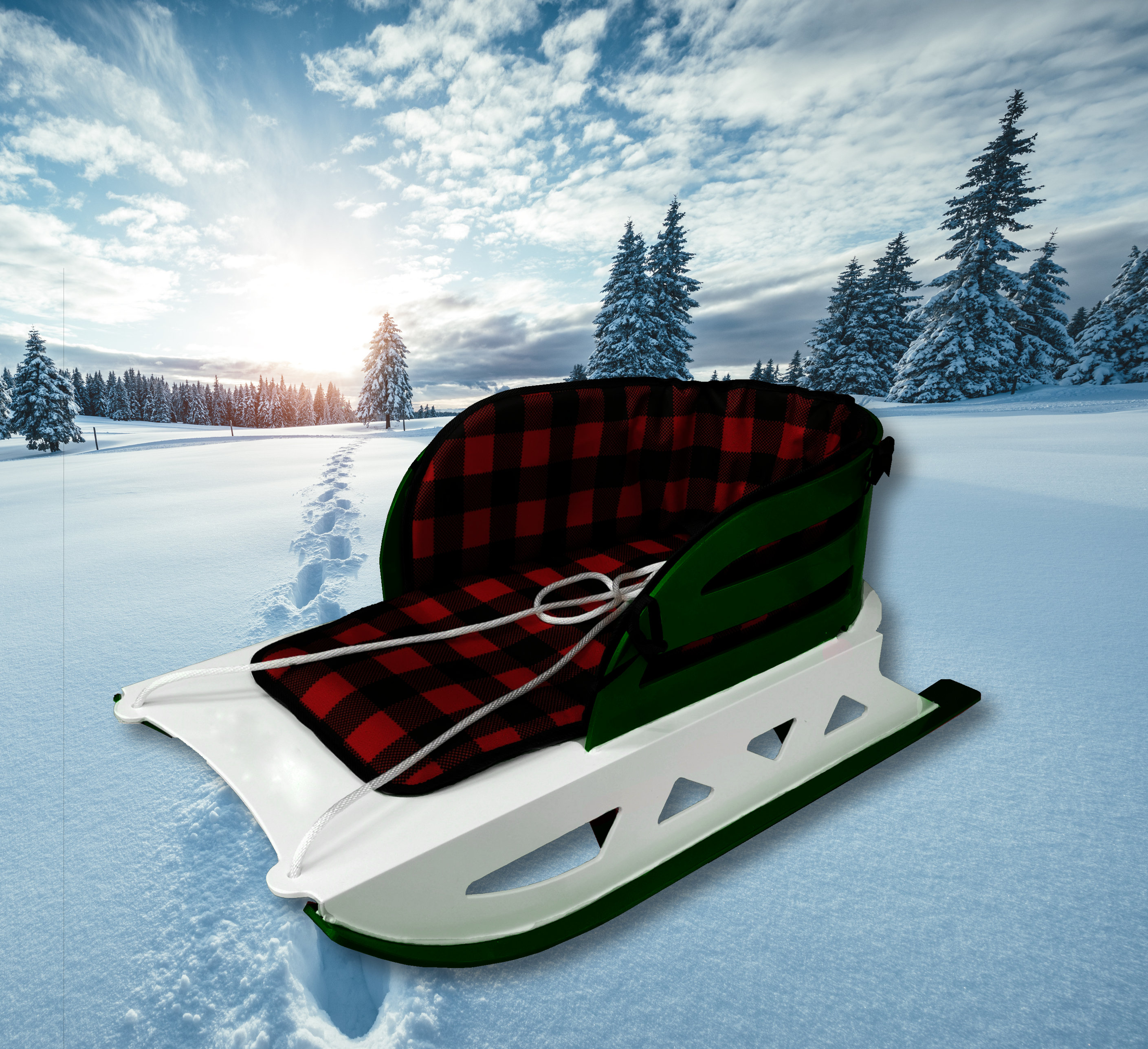 Snow Sled for Toddler, With Pad and Seatbelt, Premium Quality Product ...