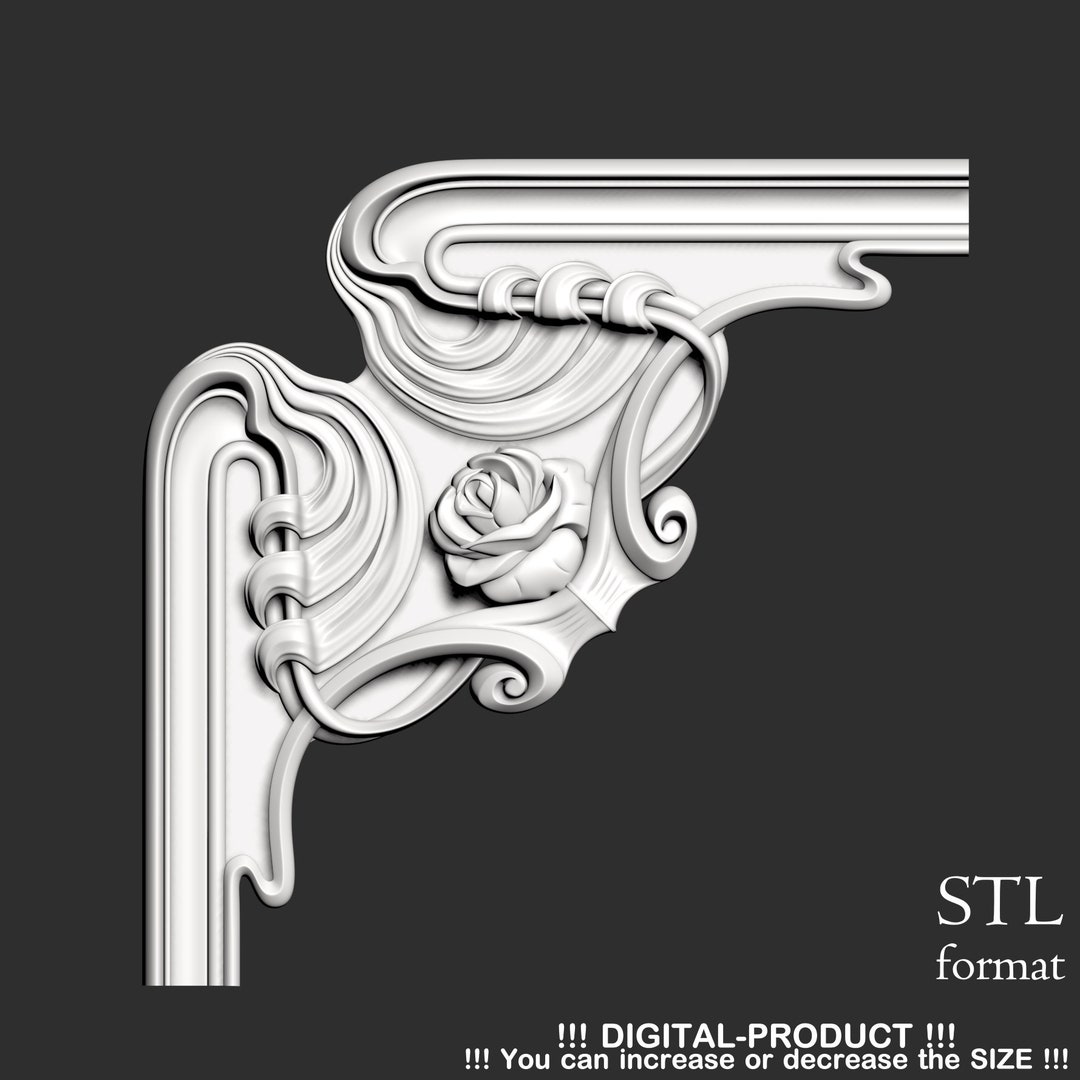 3d Molding Corner 3D Model, STL, CNC Molding, 3dmolding, 3dcorner, Bas ...