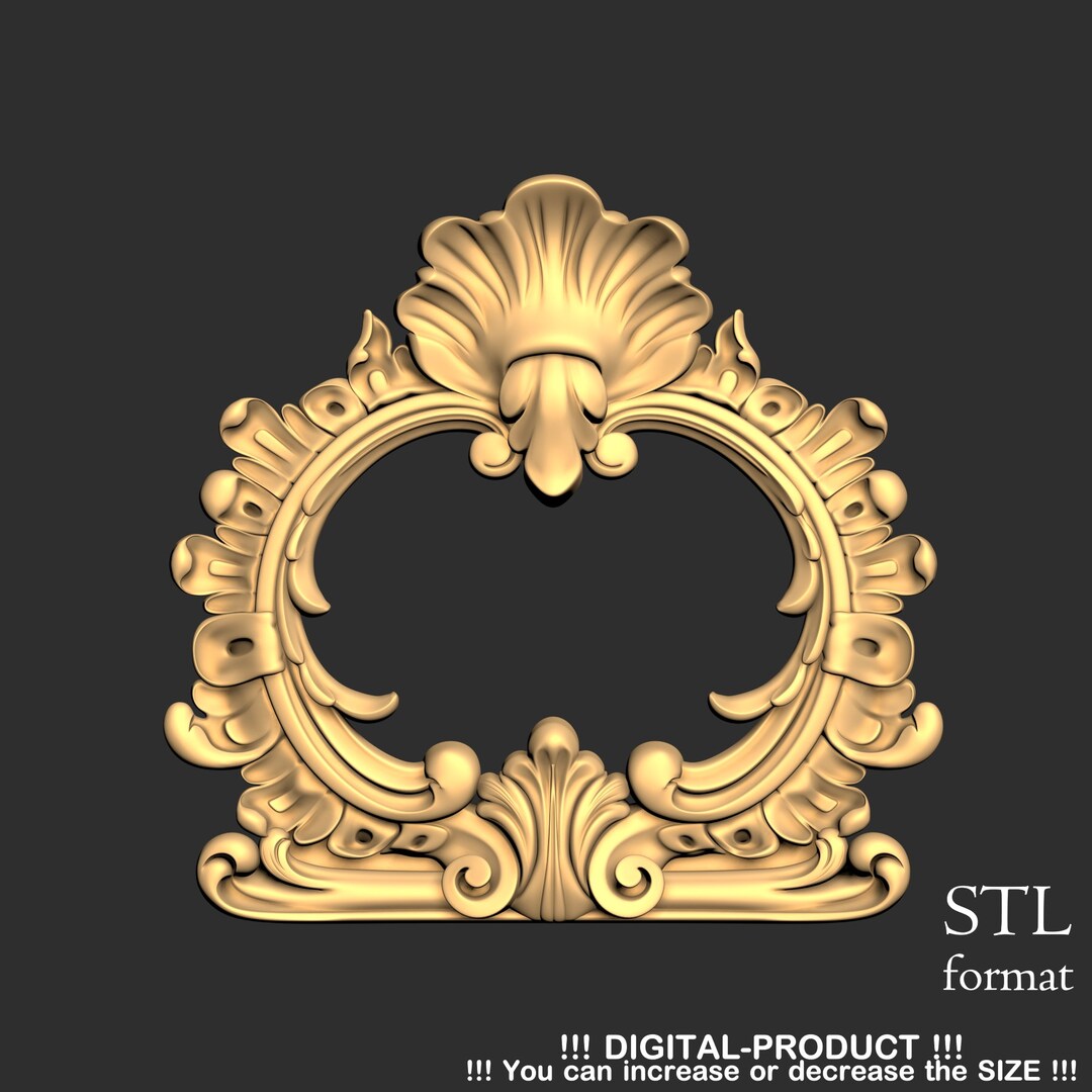 3D FRAME Baroque, Digital Product-stl, CNC Molding, 3dmolding, 3dframe ...