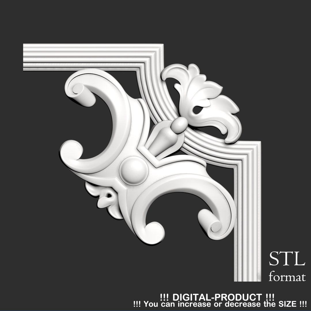 3d Molding Corner 3D Model, STL, CNC Molding, 3dmolding, 3dcorner, Bas ...