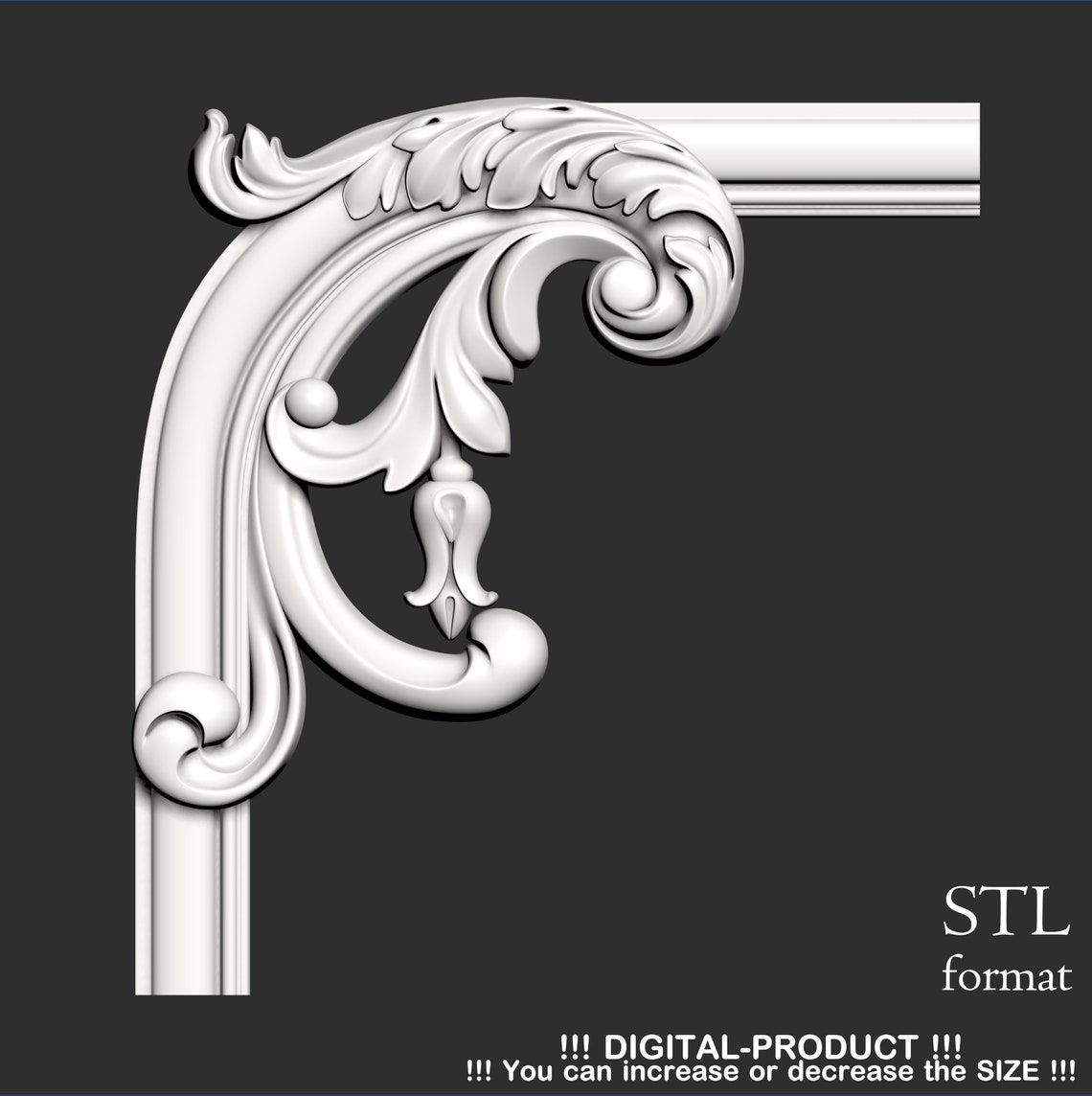 3d Molding Corner 3D Model, STL, CNC Molding, 3dmolding, 3dcorner, Bas ...