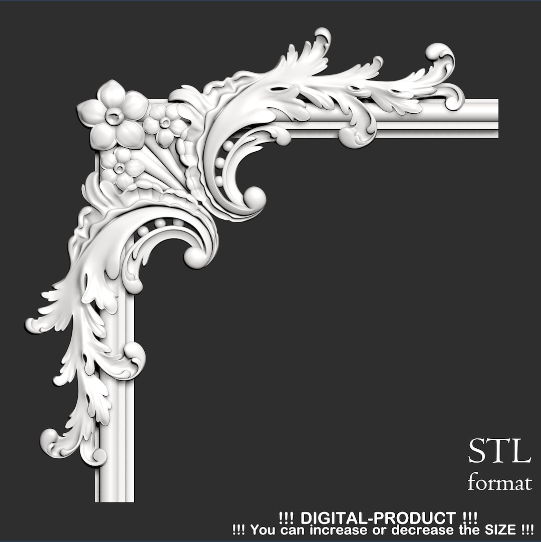 3d Molding Corner 3D Model, STL, CNC Molding, 3dmolding, 3dcorner, Bas ...