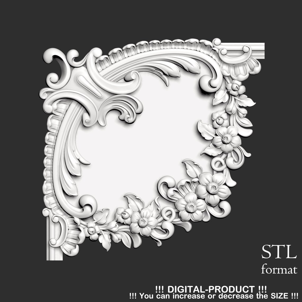 3d Molding Corner 3D Model, STL, CNC Molding, 3dmolding, 3dcorner, Bas ...