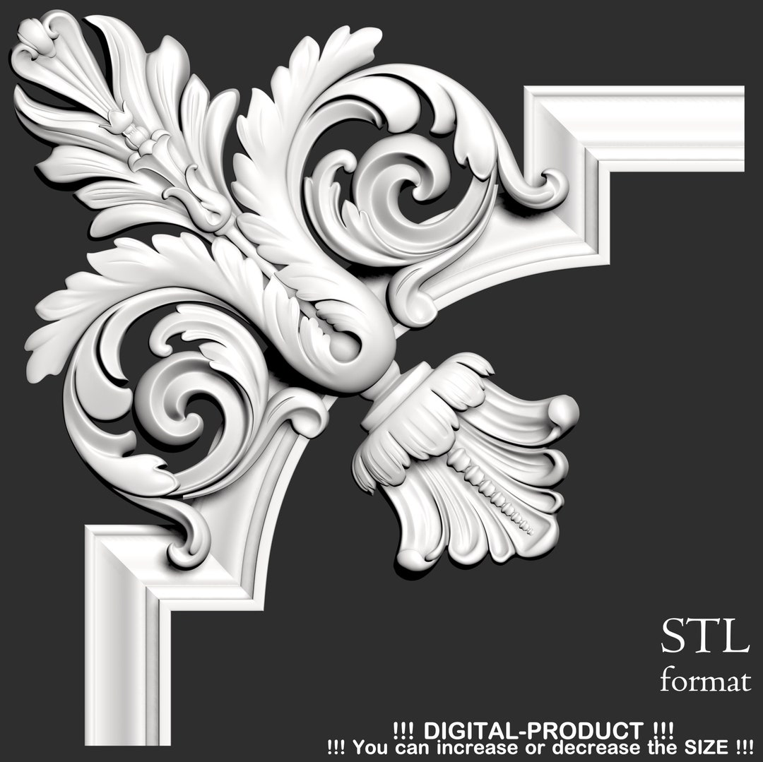3d Molding Corner 3D Model, STL, CNC Molding, 3dmolding, 3dcorner, Bas ...