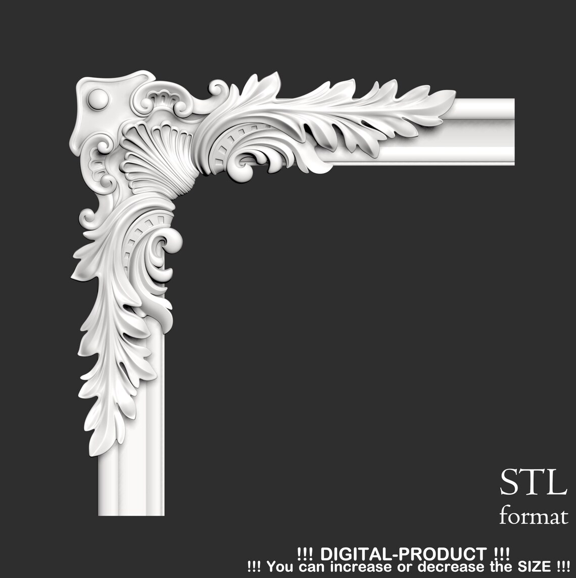3d Molding Corner 3D Model, STL, CNC Molding, 3dmolding, 3dcorner, Bas ...