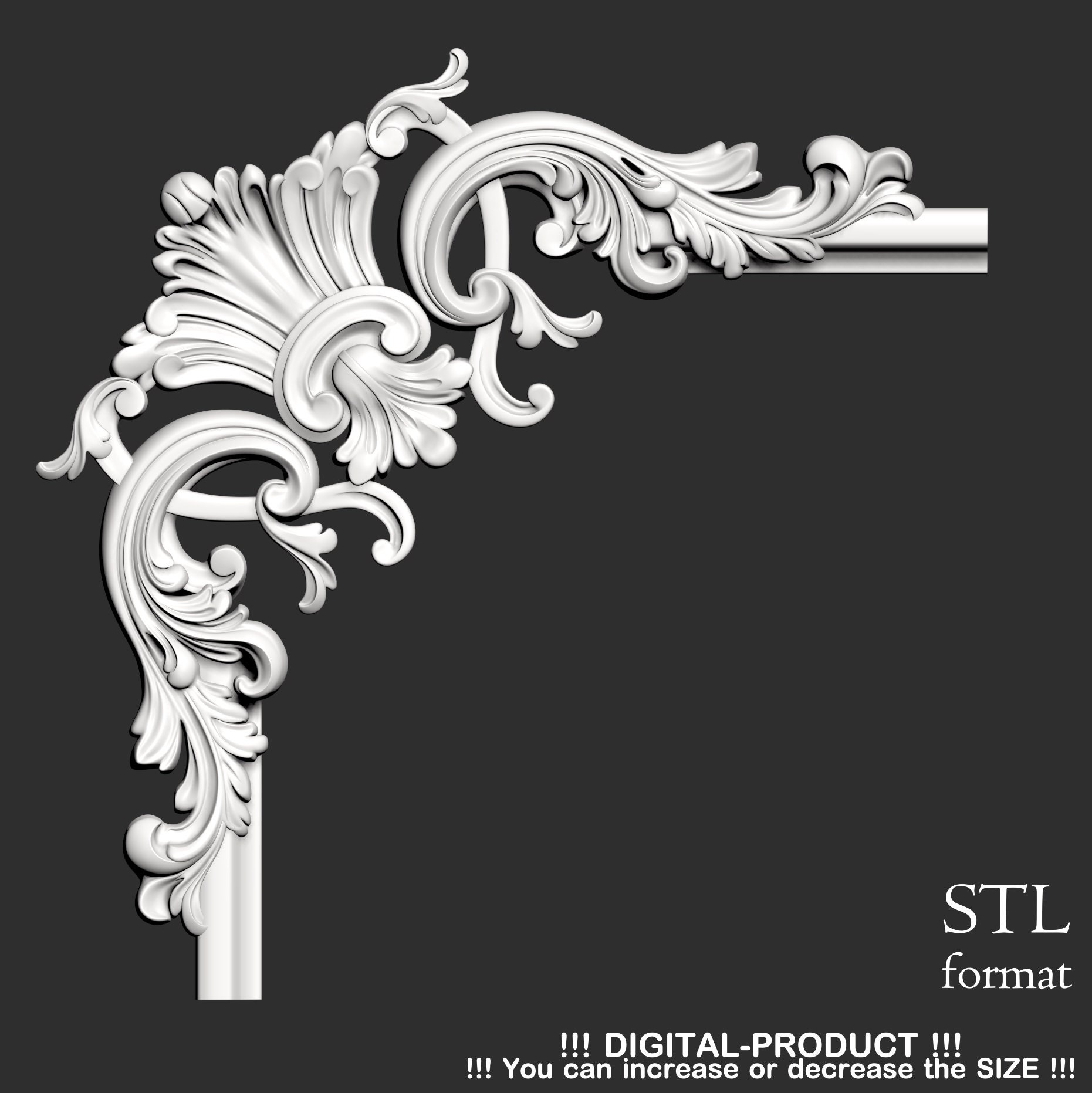 3d Molding Corner 3D Model, STL, CNC Molding, 3dmolding, 3dcorner, Bas ...