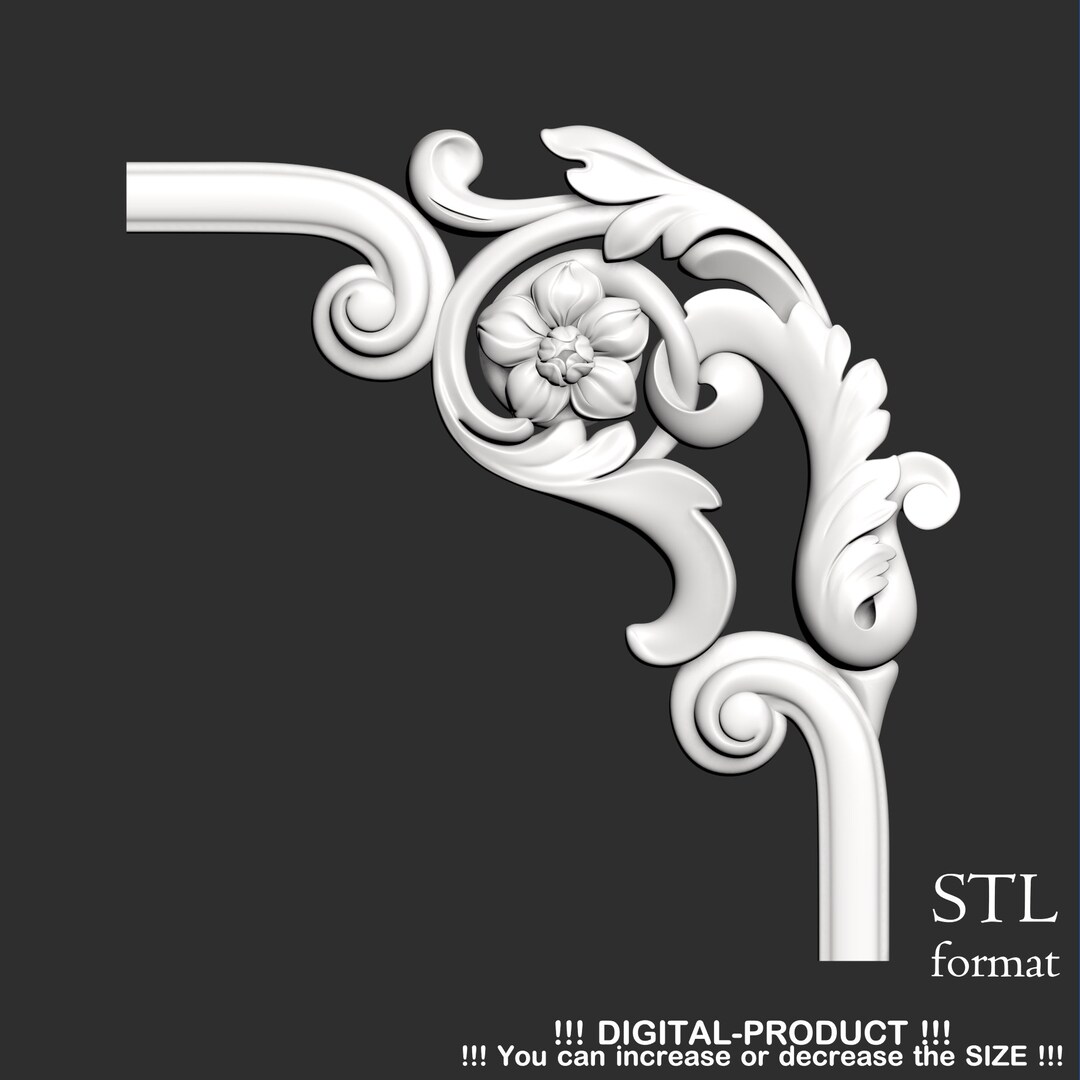 3d Molding Corner 3D Model, STL, CNC Molding, 3dmolding, 3dcorner, Bas ...