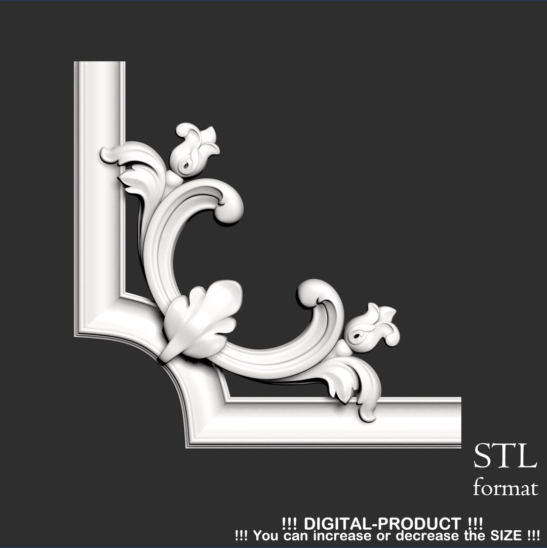 3d Molding Corner 3D Model, STL, CNC Molding, 3dmolding, 3dcorner, Bas ...