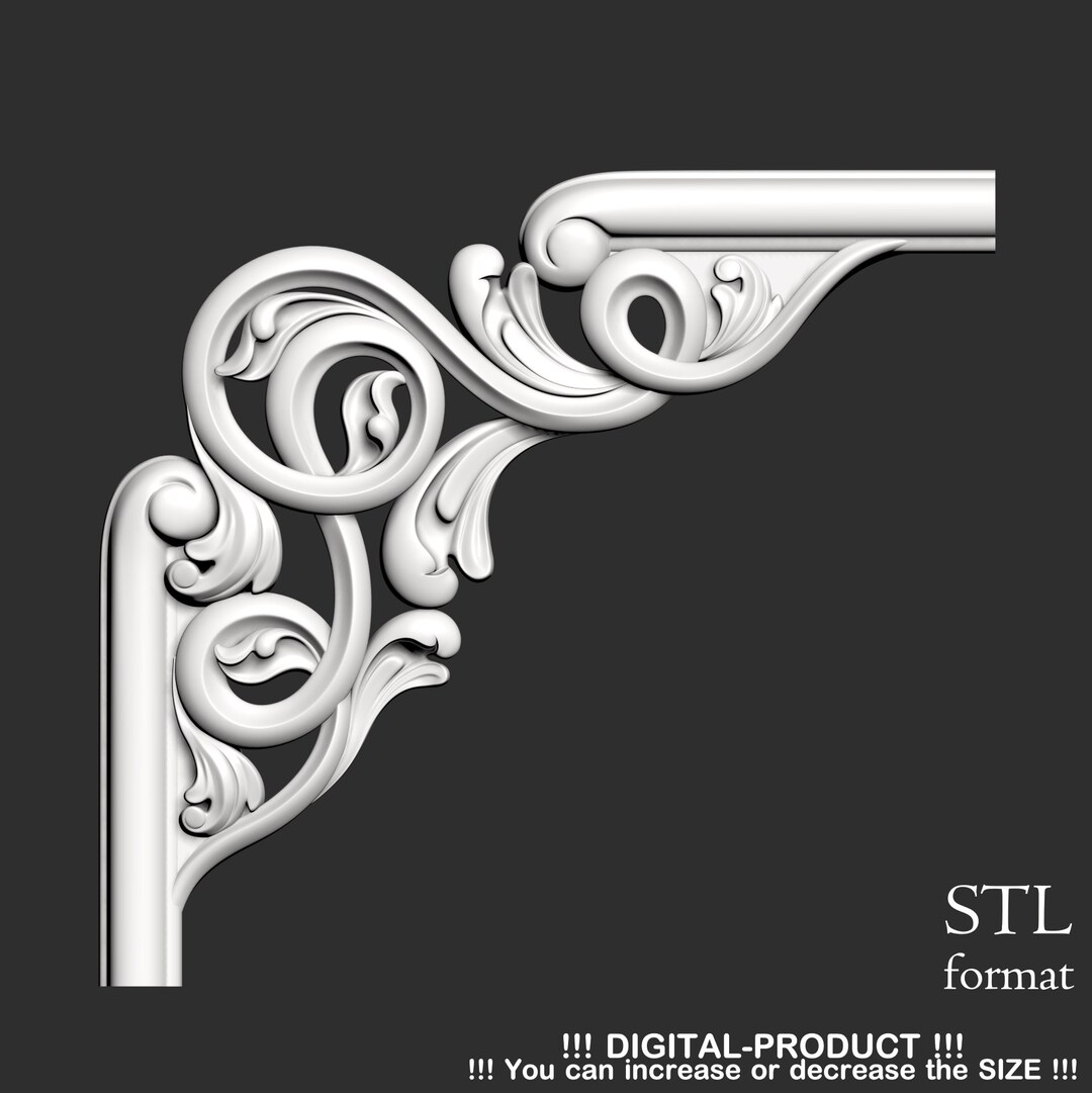 3d Molding Corner 3D Model, STL, CNC, 3dmolding, Corner, Bas Relief ...
