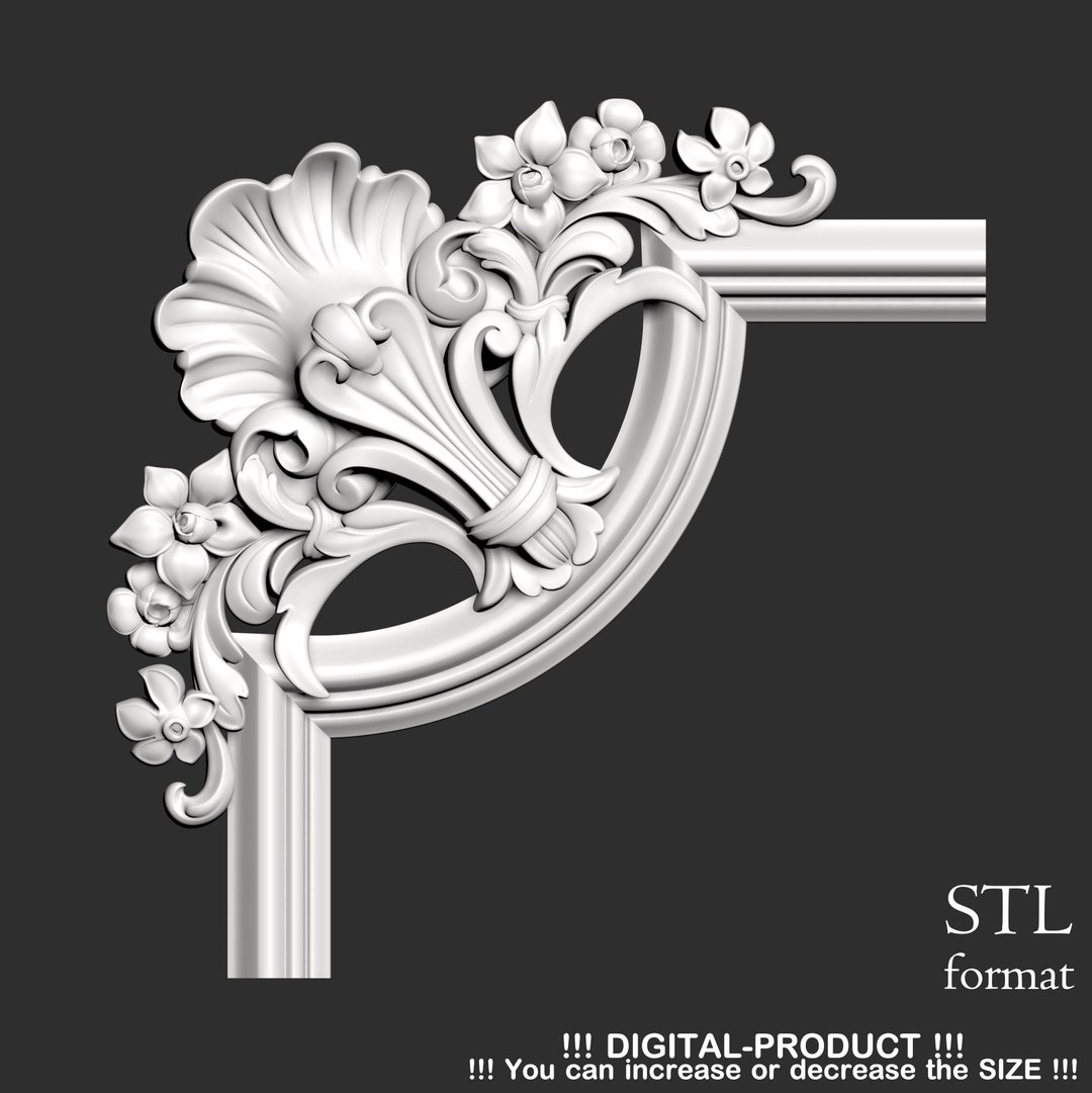 3d Molding Corner 3D Model, STL, CNC Molding, 3dmolding, 3dcorner, Bas ...