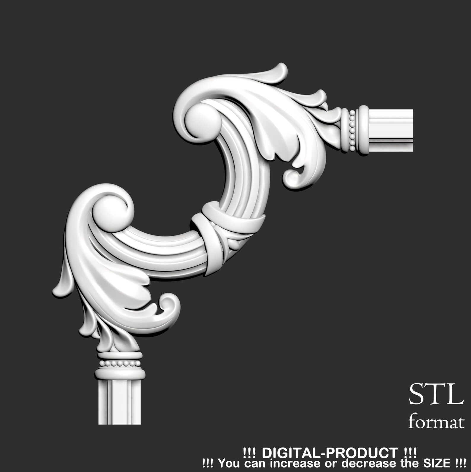 3d Molding Corner 3D Model, STL, CNC Molding, 3dmolding, 3dcorner, Bas ...