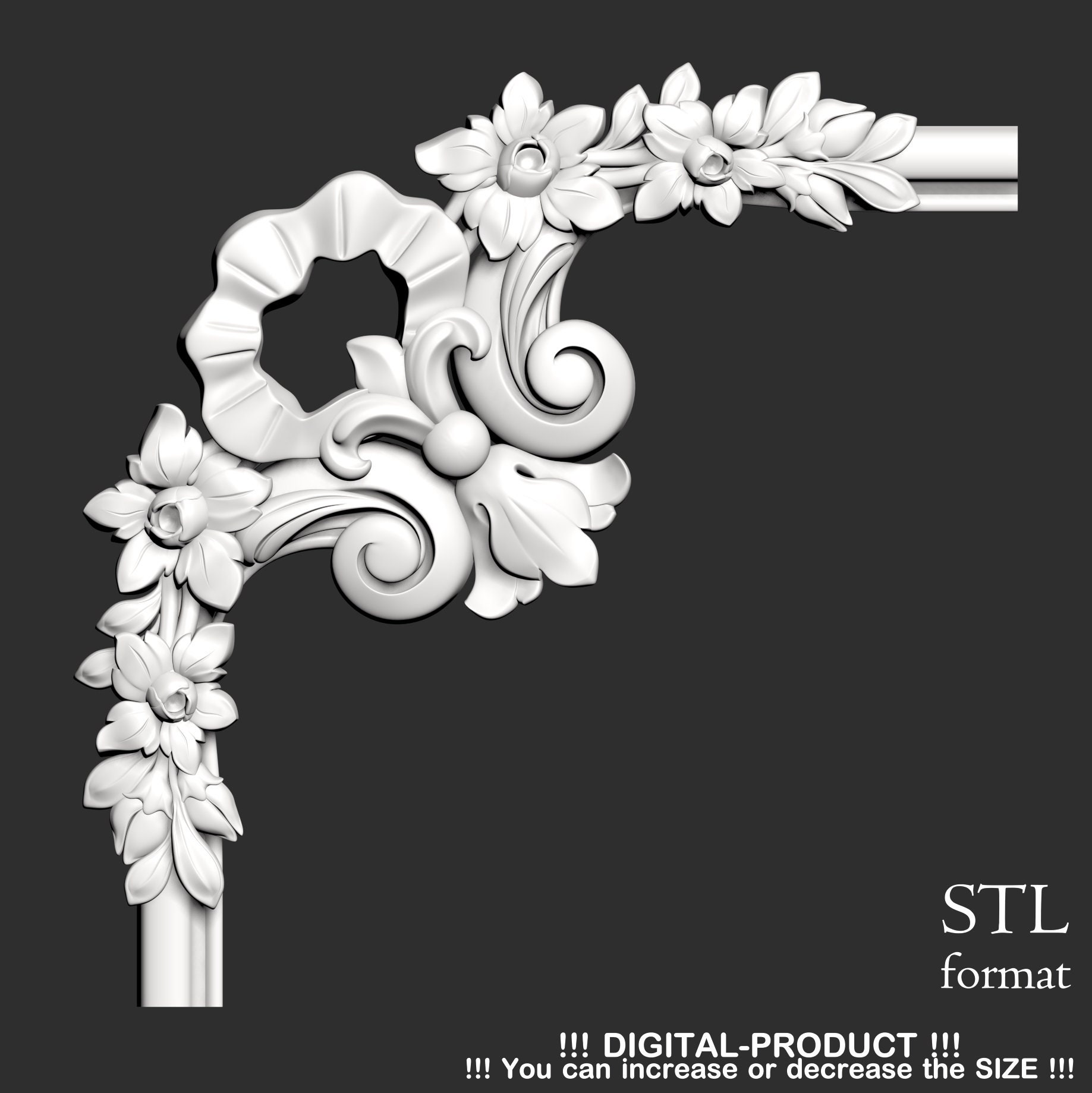3d Molding Corner 3D Model, STL, CNC Molding, 3dmolding, 3dcorner, Bas ...