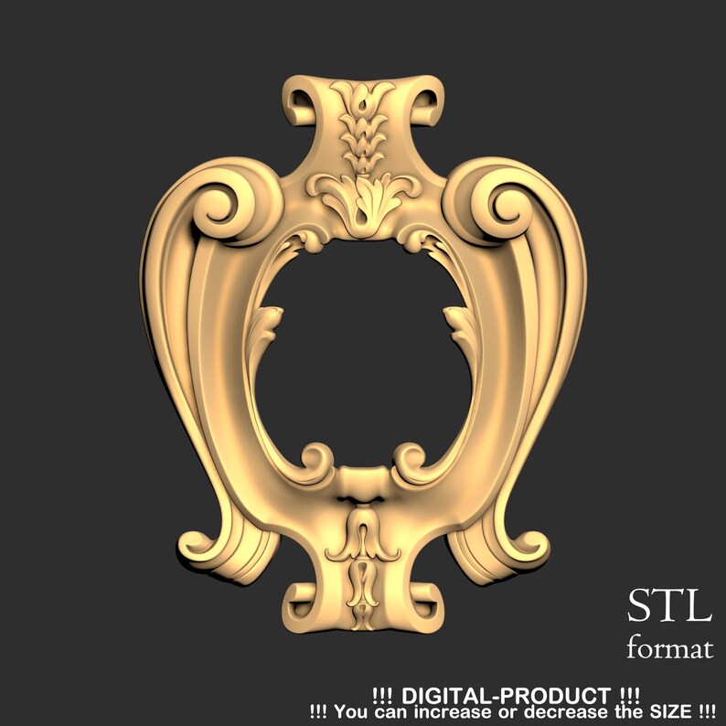 3D FRAME Baroque, Digital Product-stl, CNC Molding, 3dmolding, 3dframe ...